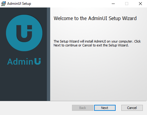 Installer | AdminUI Documentation