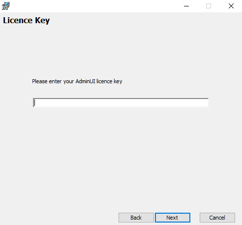 Installer | AdminUI Documentation